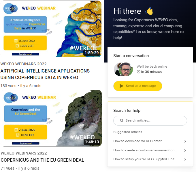 Wekeo : Service d'accès aux données et à l'information de Copernicus ...